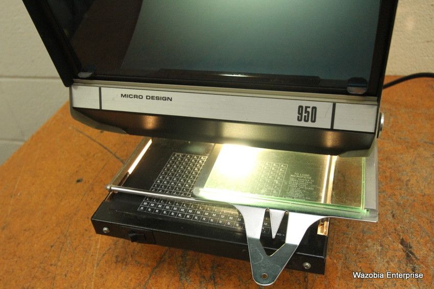 MICRO DESIGN 950 MICROFICHE READER