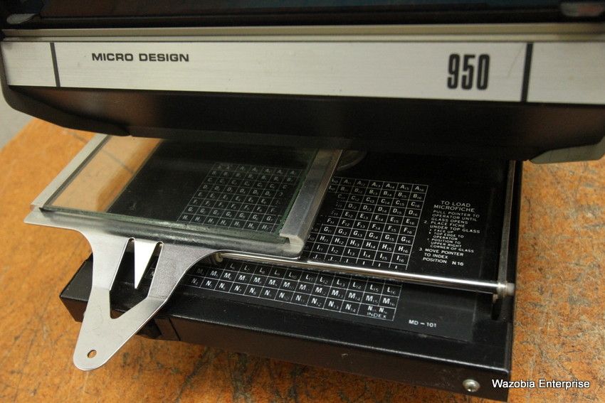 MICRO DESIGN 950 MICROFICHE READER